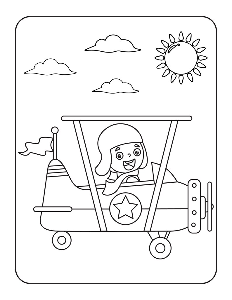 Coloring Book/plane - Etsy