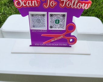 Scan and Pay Acrylic Sign - Etsy