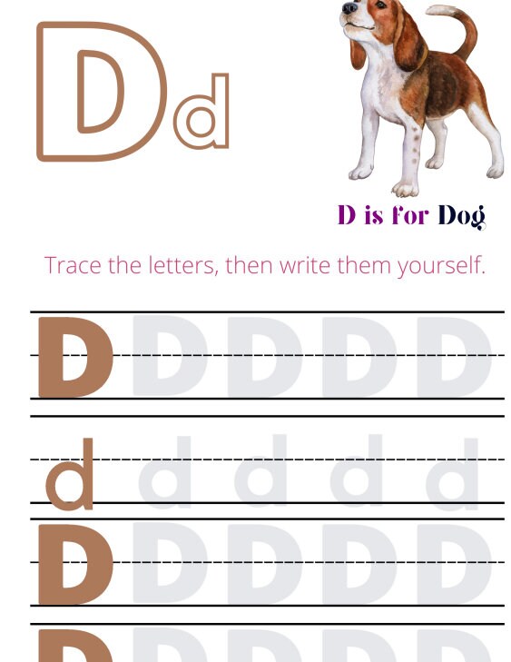 Trace the Letters and Write Them Yourself,abc Pre K Kids Book,tracing ...