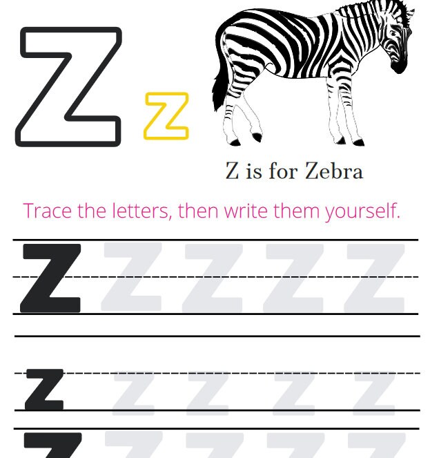 Trace the Letters and Write Them Yourself,abc Pre K Kids Book,tracing ...