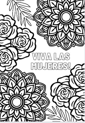 11 Page Spanish Coloring Book, Motivational Coloring Pages, 11 Mandala ...