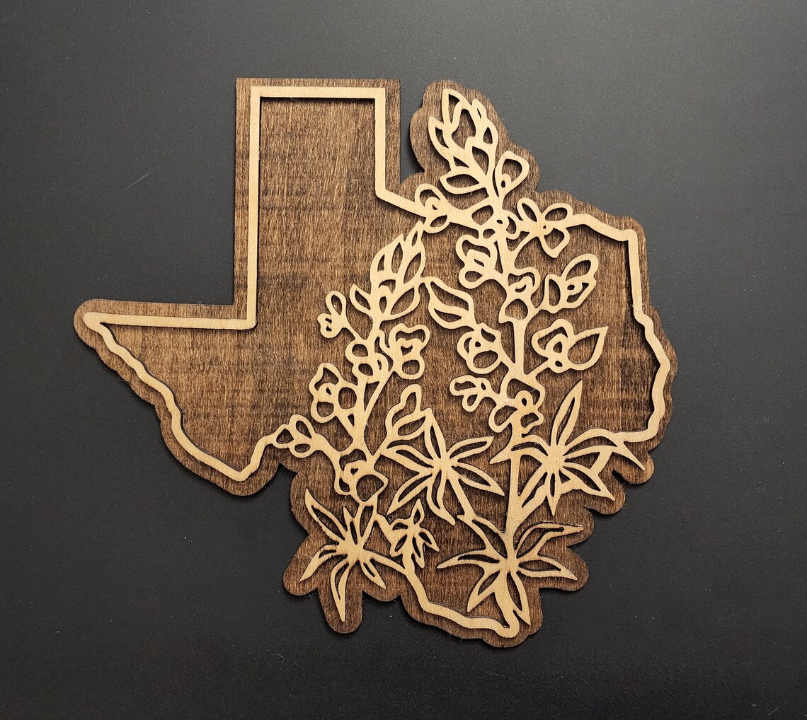 All States Available Texas Bluebonnets Wall/desk Art Laser Cut-out - Etsy