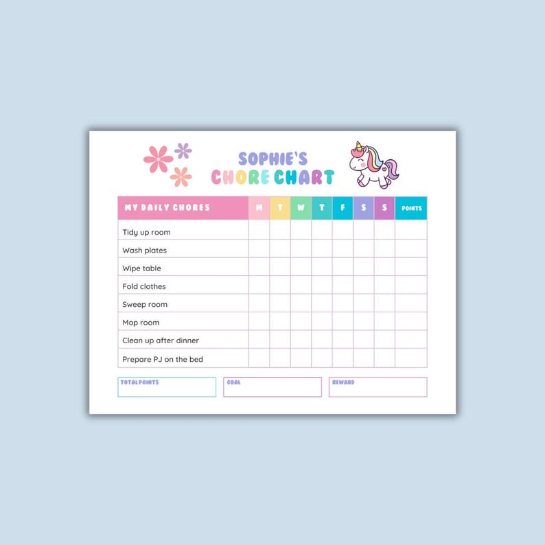 Chore Charts for Little Kids, Chore Chart, To-do List, PDF, Printable ...