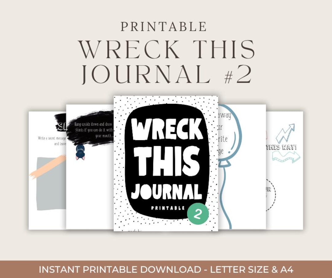 Wreck This Journal 2, Wreck It, Journal, Journal for Teens, Doodle ...