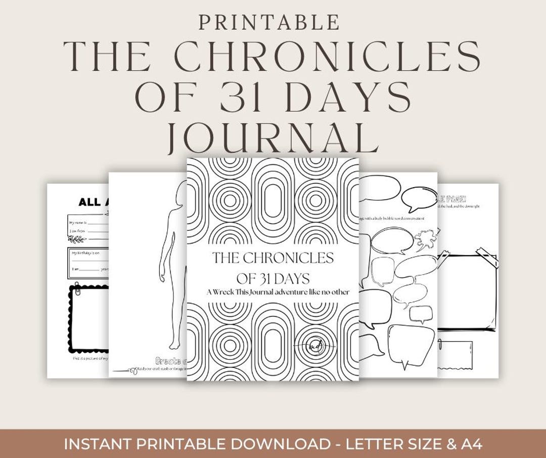 The Chronicles of 31 Days - the Wreck This Journal Adventure, Journal ...