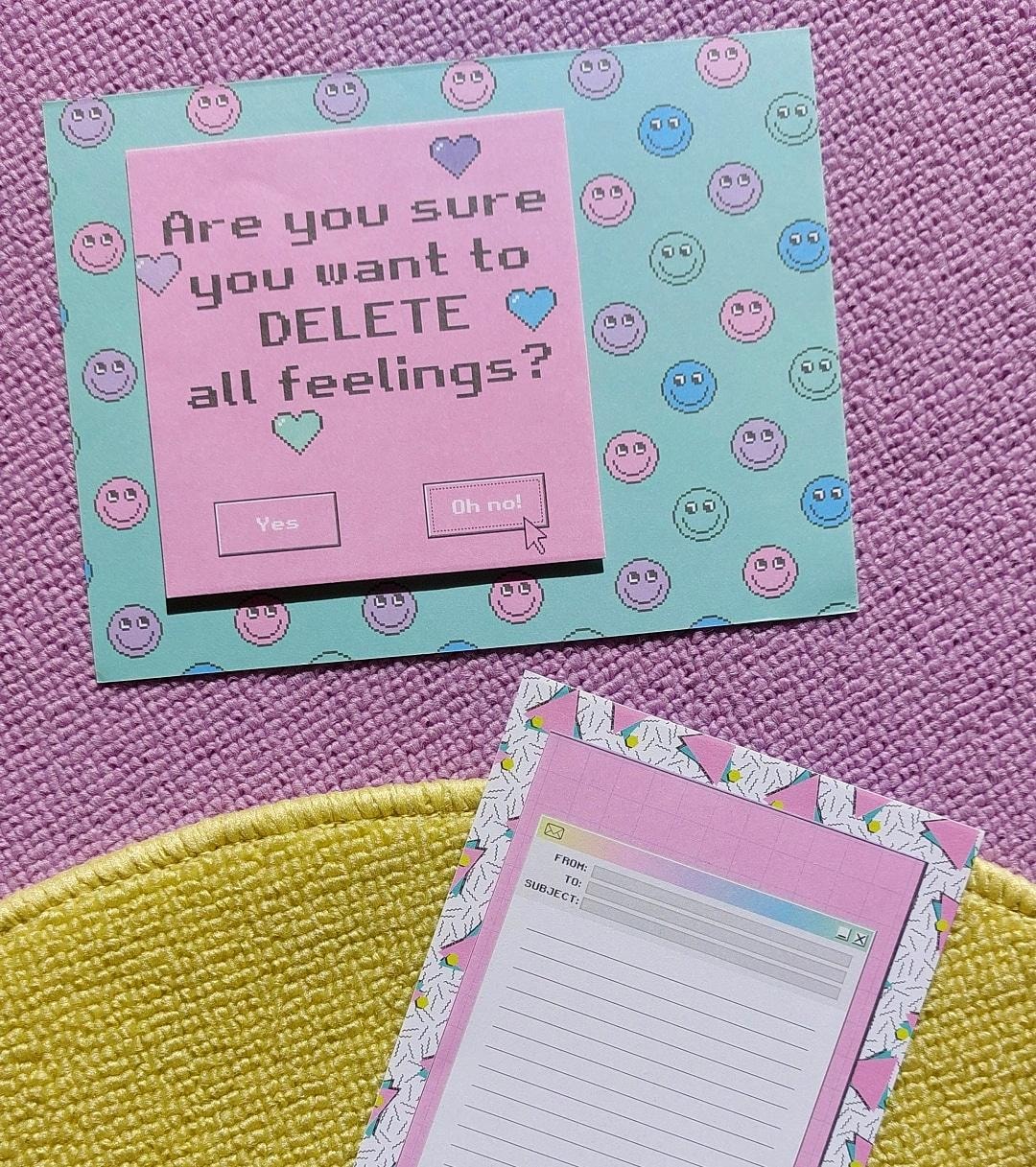 Greeting Card Gift Card Postcard Computer 80s 90s Gaming Papercraft ...