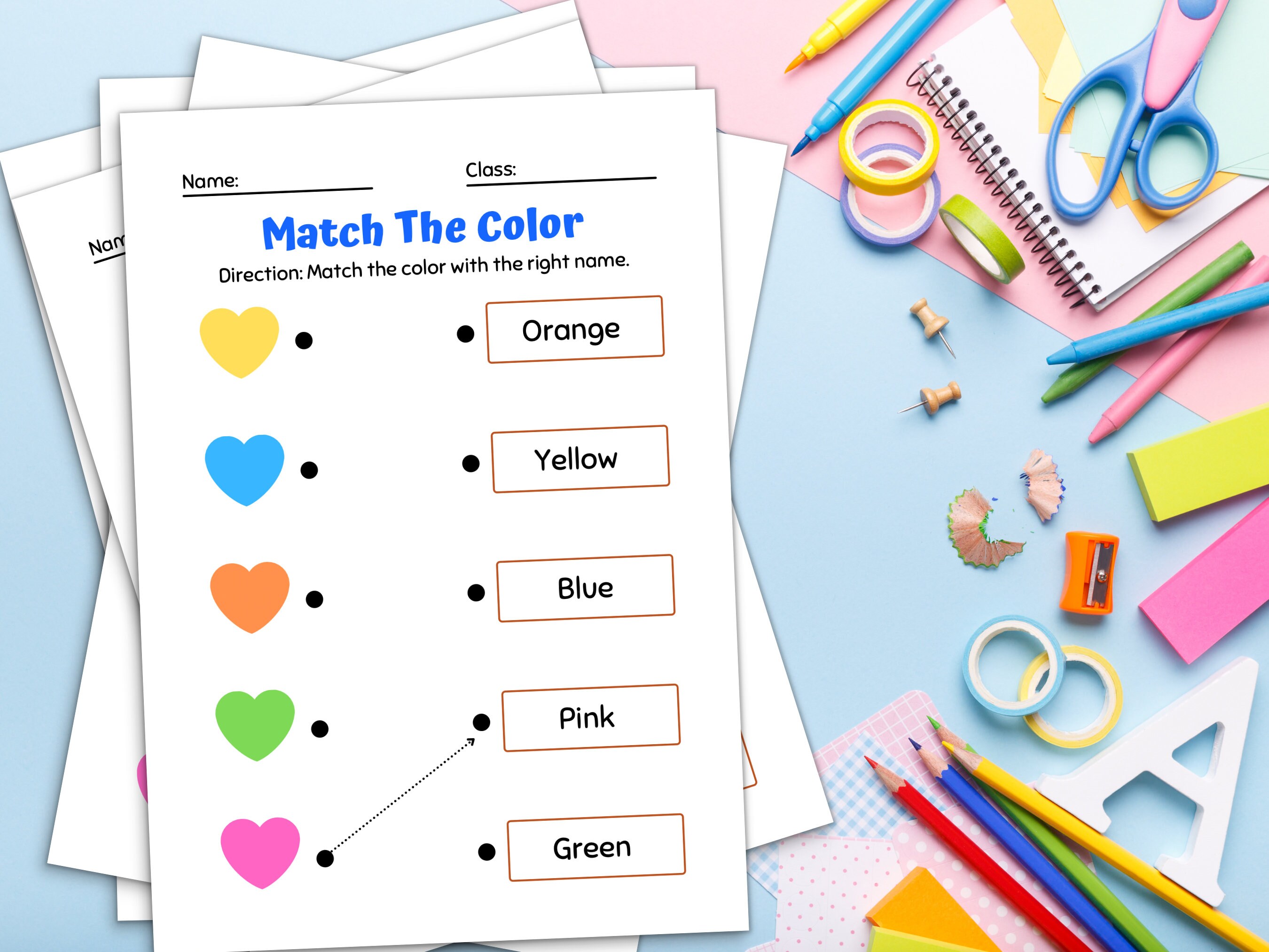 Match the Colour | Activity Sheet - Etsy