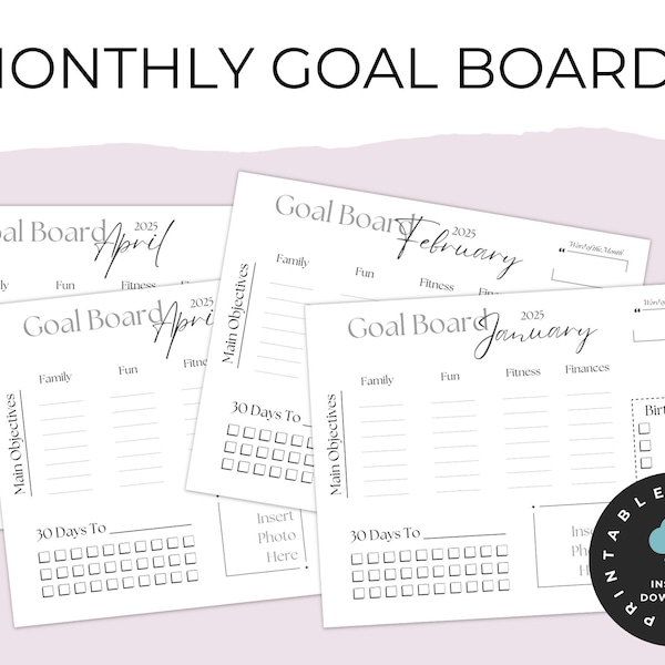 2025 Goal Setting Planner Printable Worksheets Bundle | Yearly Goal ...