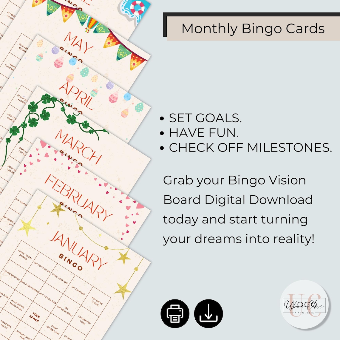 Editable Bingo Vision Board, 2025 Vision Board Bingo, Vision Board ...