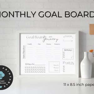 Editable Vision Board, 2025 Goals, Goal Setting, Digital Vision Board ...
