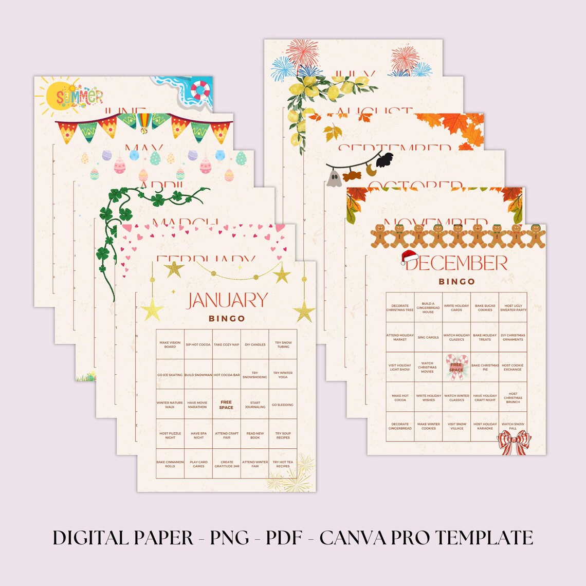 Editable Bingo Vision Board, 2025 Vision Board Bingo, Vision Board ...