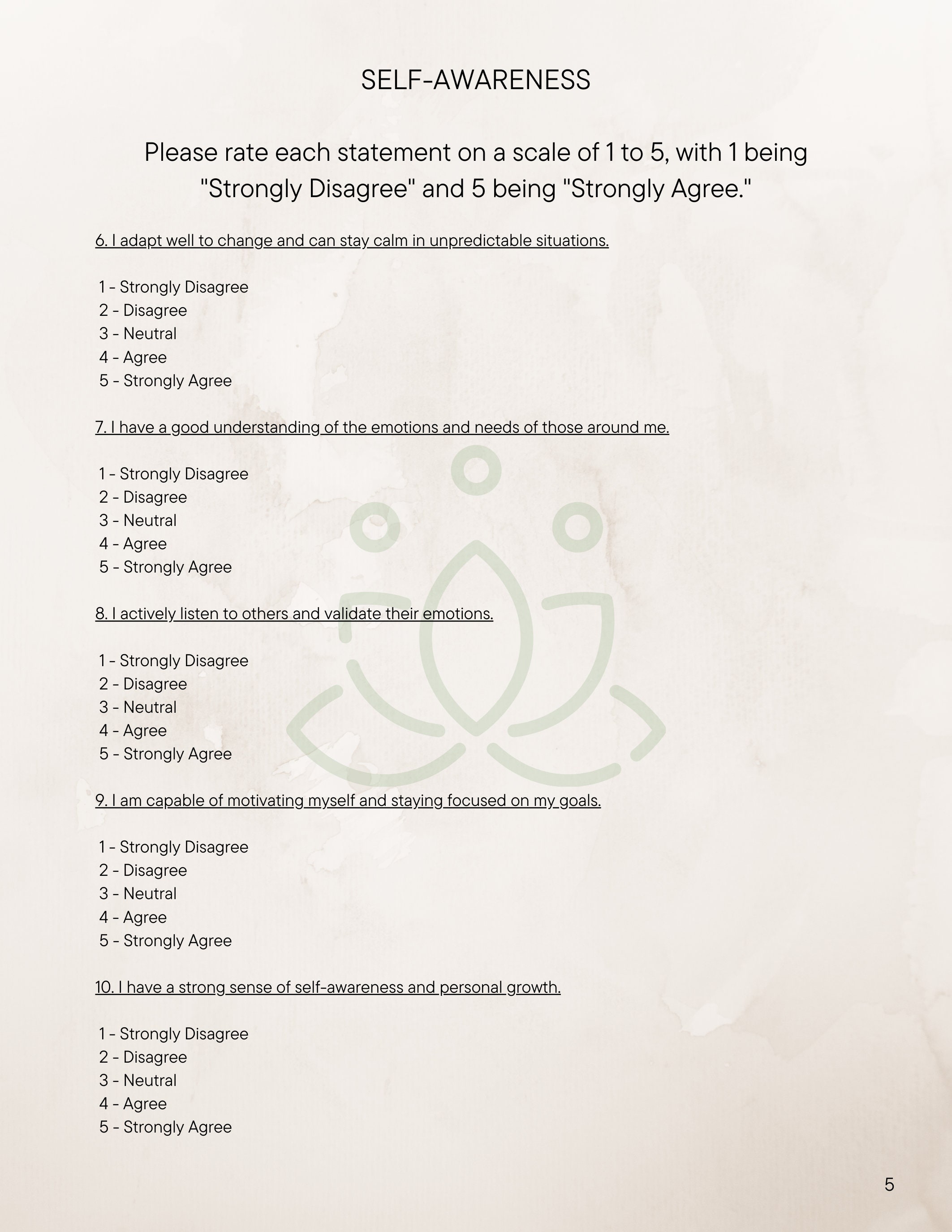 Self-awareness Mastery Emotional Intelligence Workbook Coaching ...