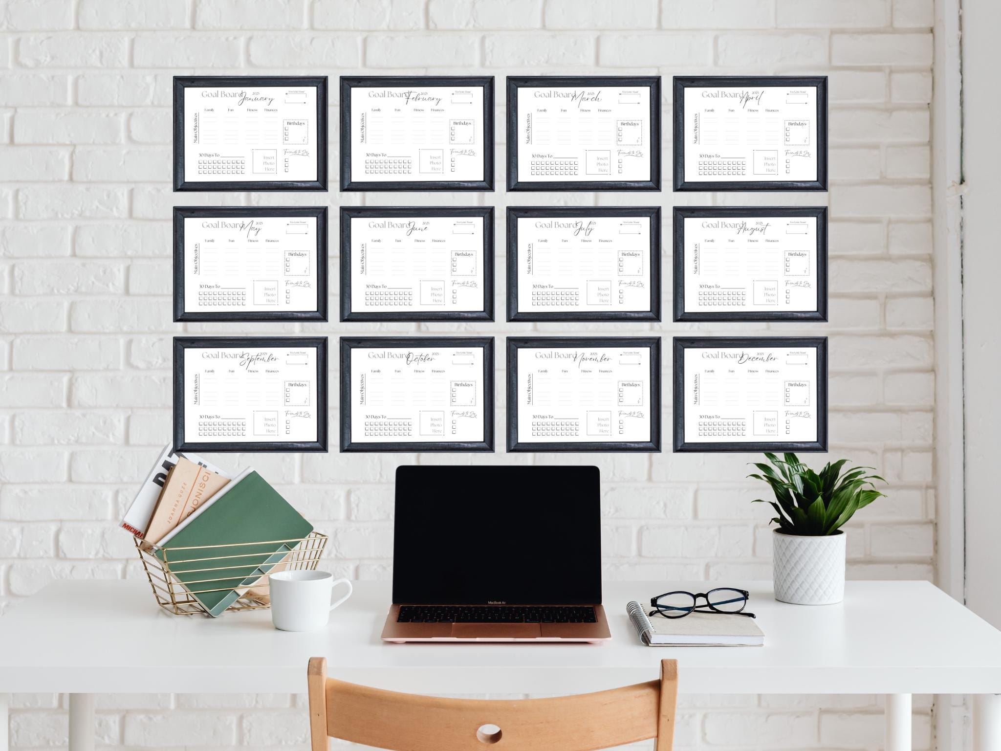 Editable Vision Board, 2025 Goals, Goal Setting, Digital Vision Board ...