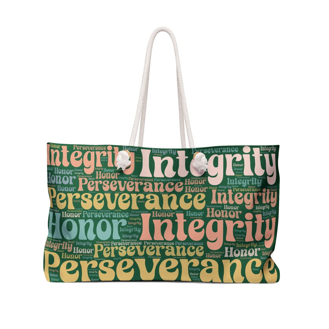 Honor Integrity Perseverance Weekender Bag Beach Bag Girls Trip Gift ...