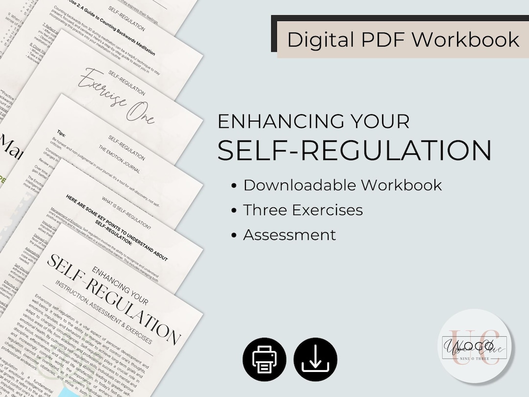 Self-regulation Mastery Comprehensive PDF Workbook With Exercises and ...