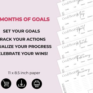 Editable Vision Board, 2025 Goals, Goal Setting, Digital Vision Board ...