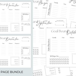 Editable Vision Board, 2025 Goals, Goal Setting, Digital Vision Board ...