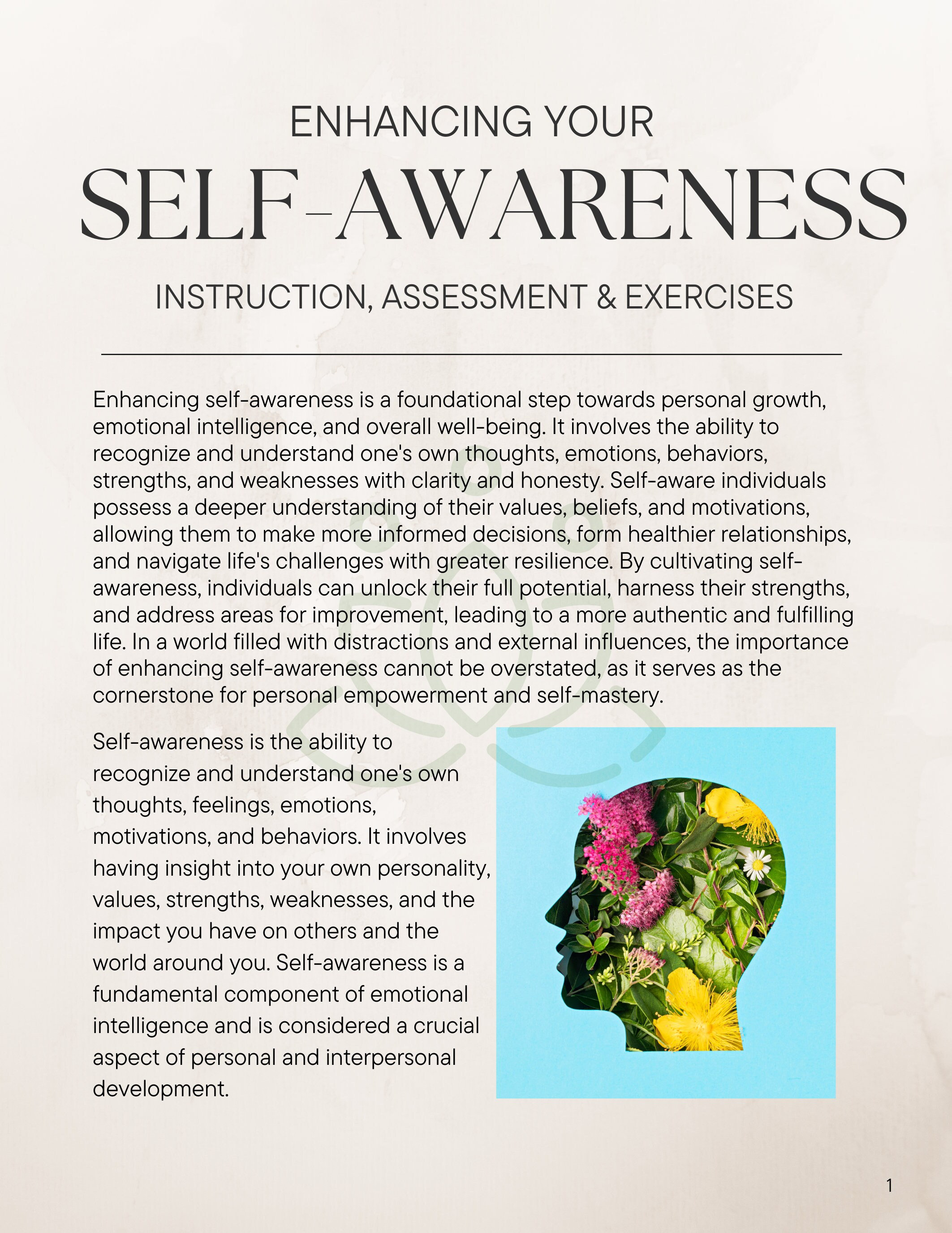 Self-awareness Mastery Emotional Intelligence Workbook Coaching ...