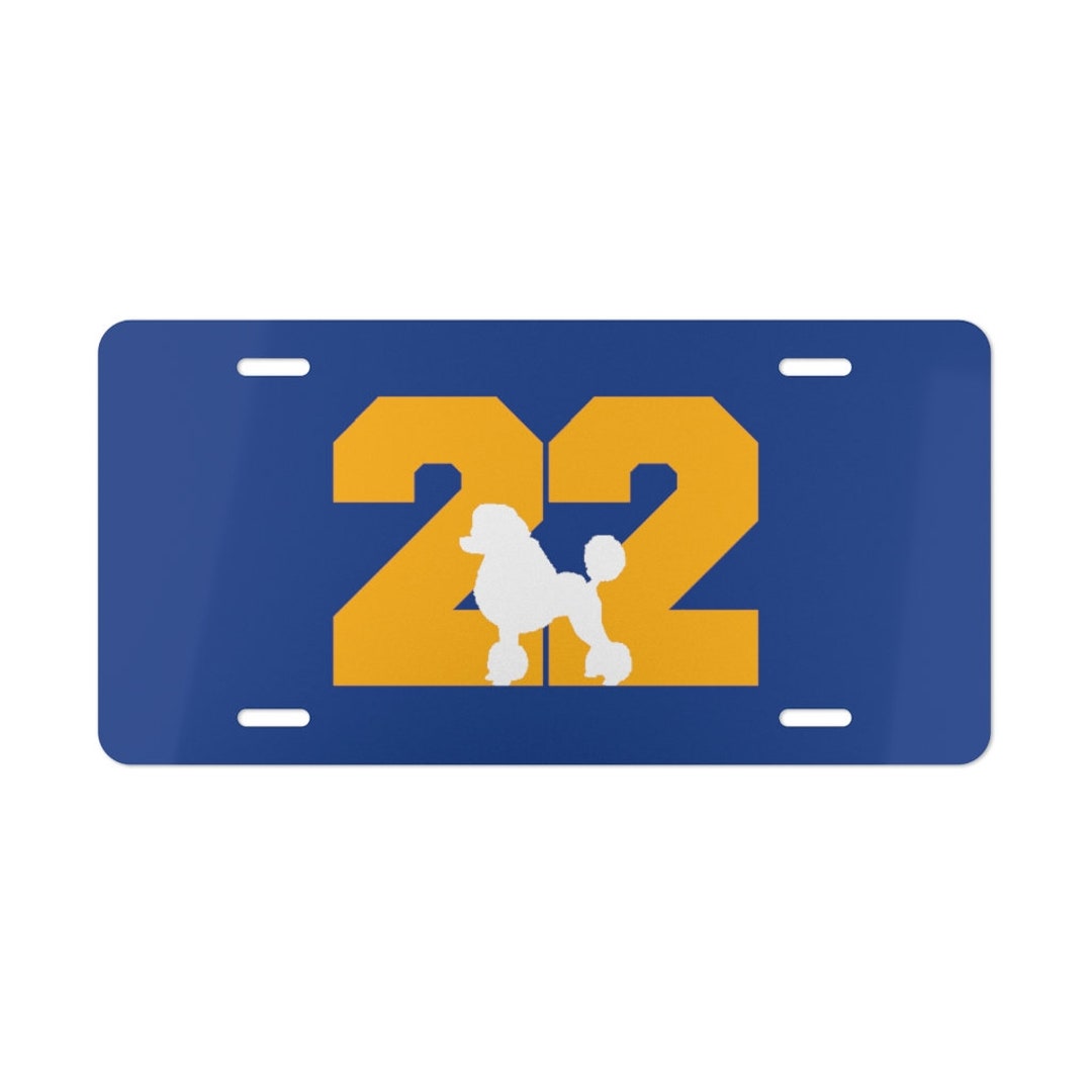 Sgrho - Double Digit Poodle License Plate - Rhoyal Blue - Etsy