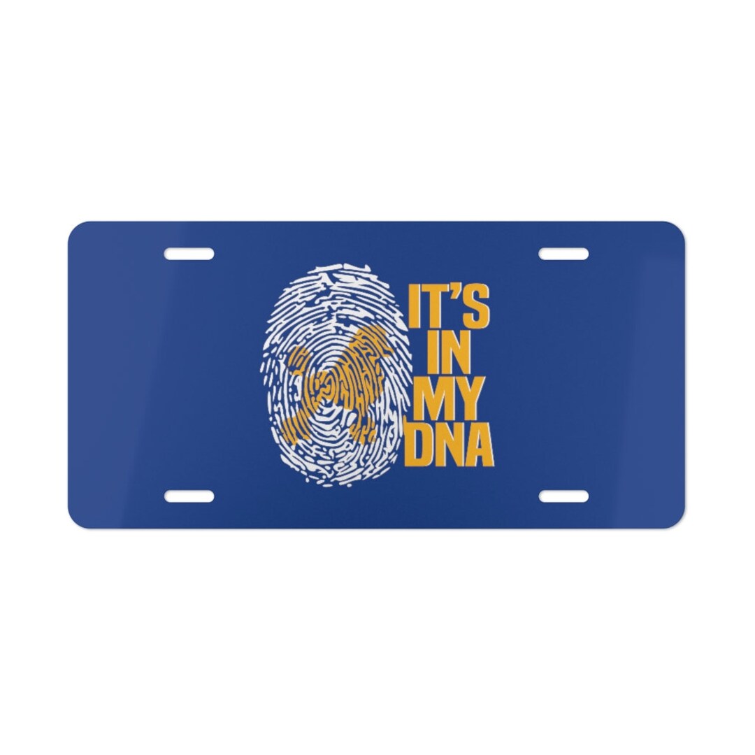 Sgrho - It's in My DNA Poodle Fingerprint License Plate - Rhoyal Blue ...
