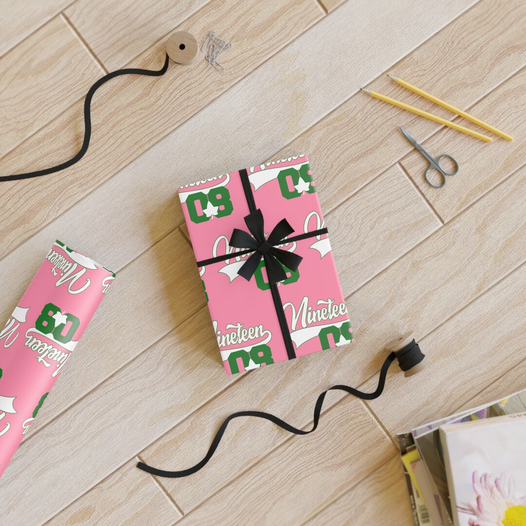 AKA Wrapping Paper Nineteen Shadow Ivy Pink - Etsy