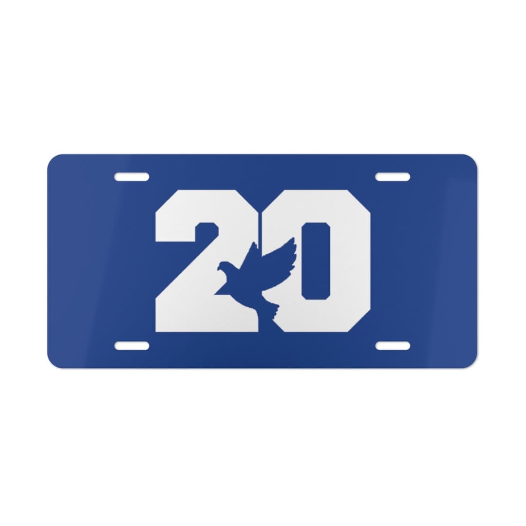 Zeta - Double Digit Dove License Plate - Blue - Etsy