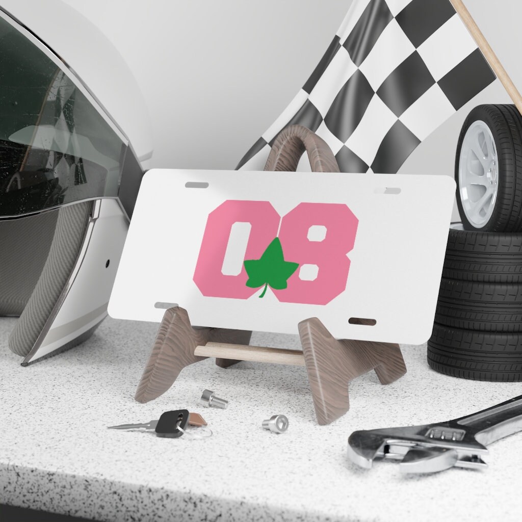 AKA - Double Digit Ivy License Plate - White - Etsy