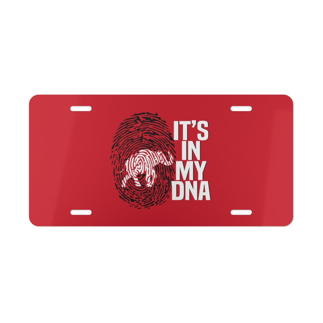 Delta - It's in My DNA Elephant Fingerprint License Plate - Red - Etsy