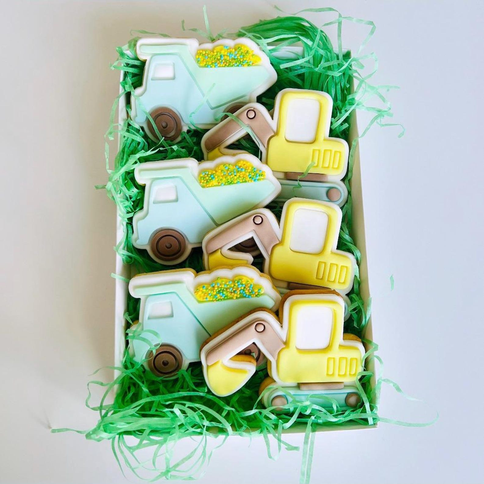 Construction Vehicles Truck Excavator Birthday Cookies Geburtstag Kekse ...
