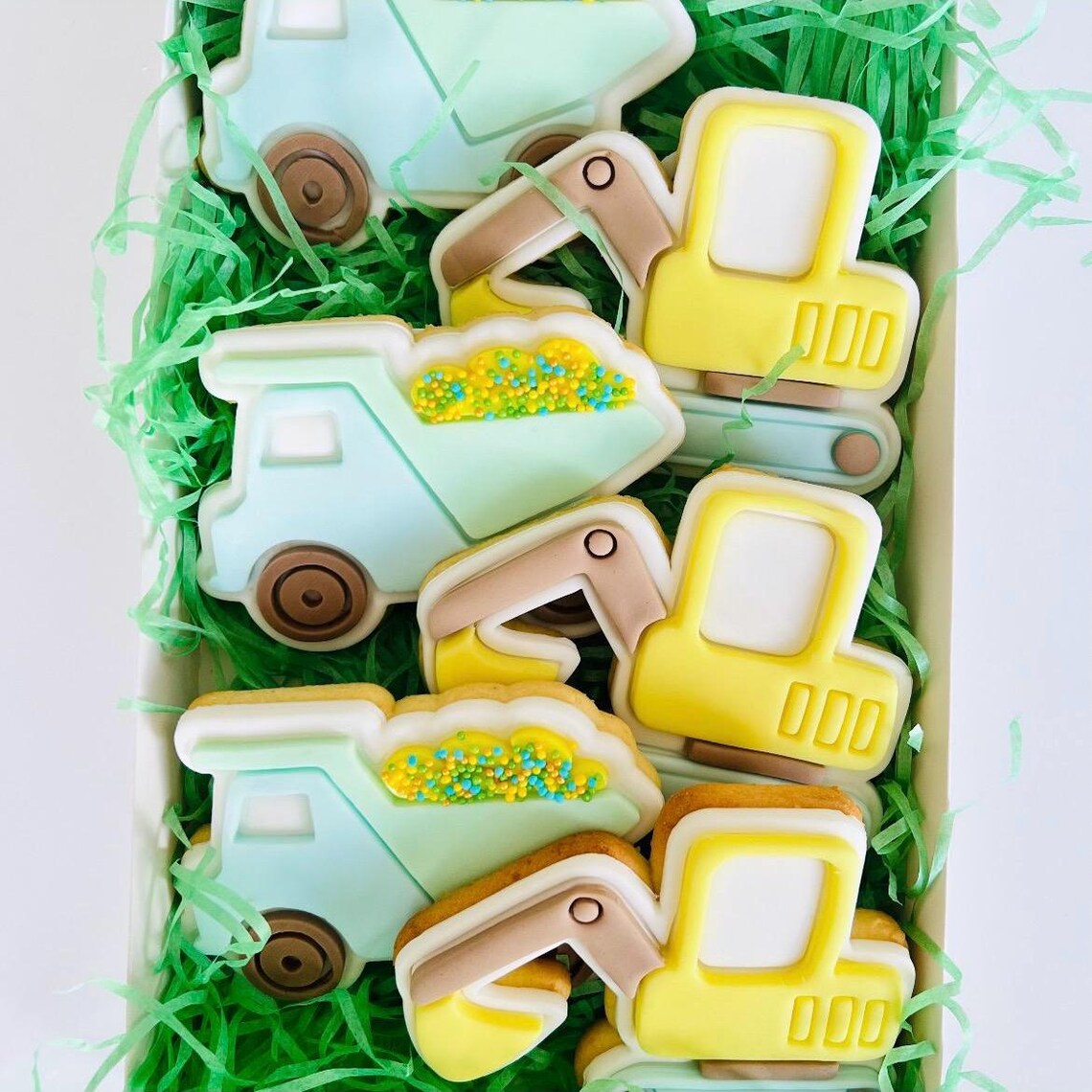 Construction Vehicles Truck Excavator Birthday Cookies Geburtstag Kekse ...