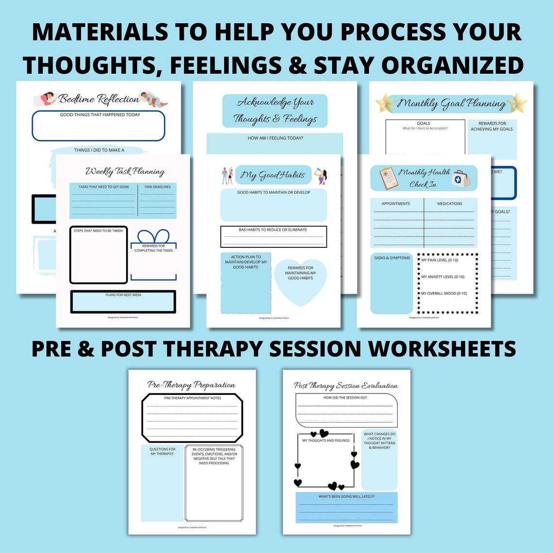 Trauma/ptsd Processing Workbook Journal Printable, CBT Anxiety Workbook, Anger Management ...