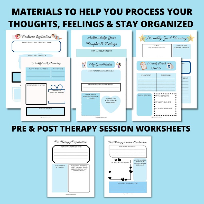Trauma/ptsd Processing Workbook Journal Printable, CBT Anxiety Workbook ...