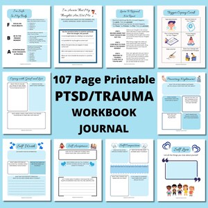 Trauma/ptsd Processing Workbook Journal Printable, CBT Anxiety Workbook ...