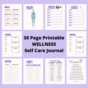 Self Care Journal Printable, Wellness Journal, Self Love Journal, Self ...