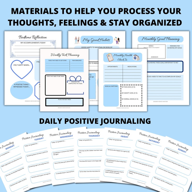 CBT Anxiety Journal Printable, Manage Worries Workbook, Anxiety ...