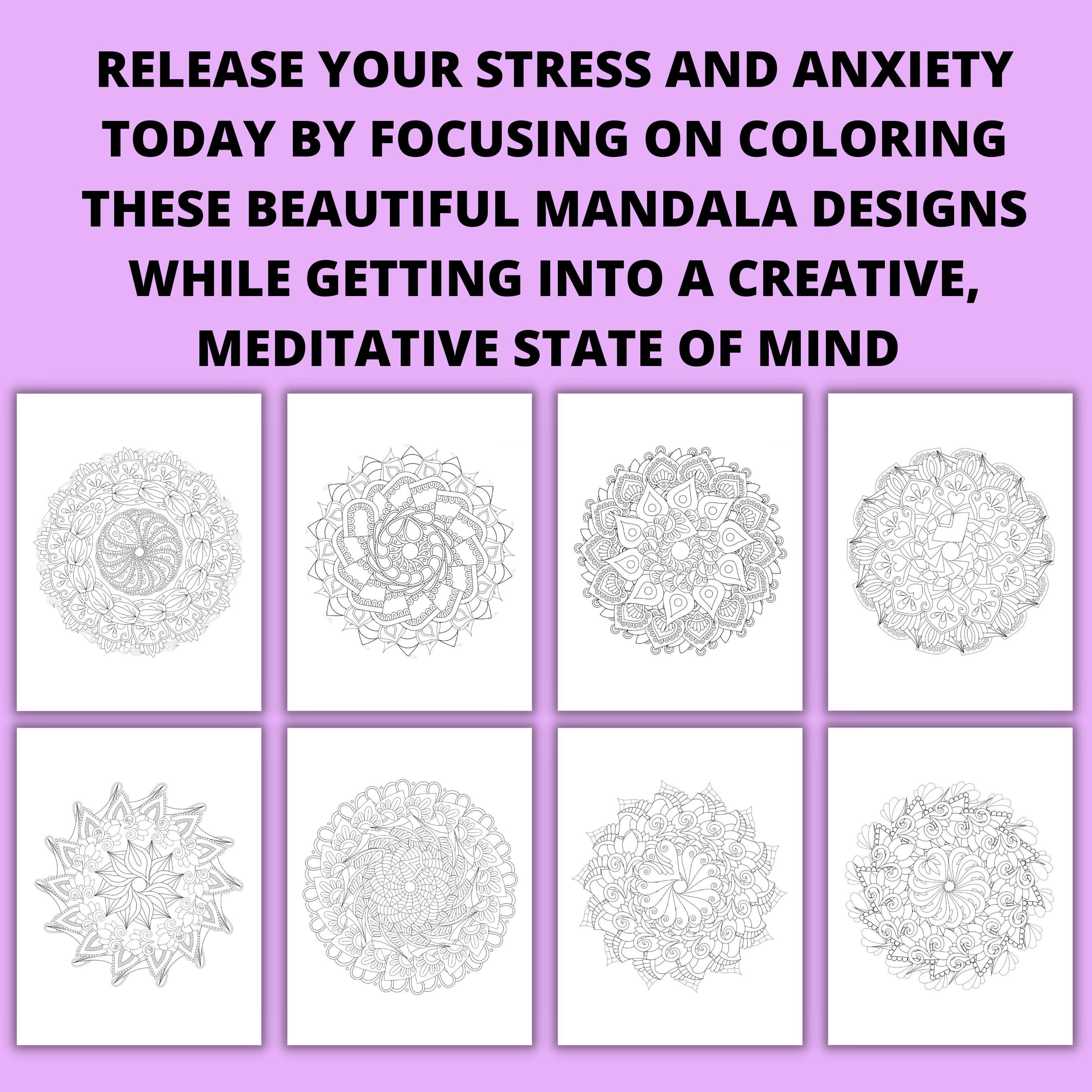 88 Beautiful Mandalas: PRINTABLE Coloring Pages for Stress and Anxiety ...