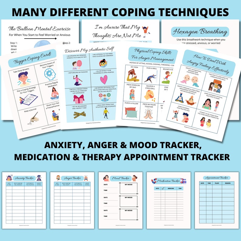 Trauma/ptsd Processing Workbook Journal Printable, CBT Anxiety Workbook ...
