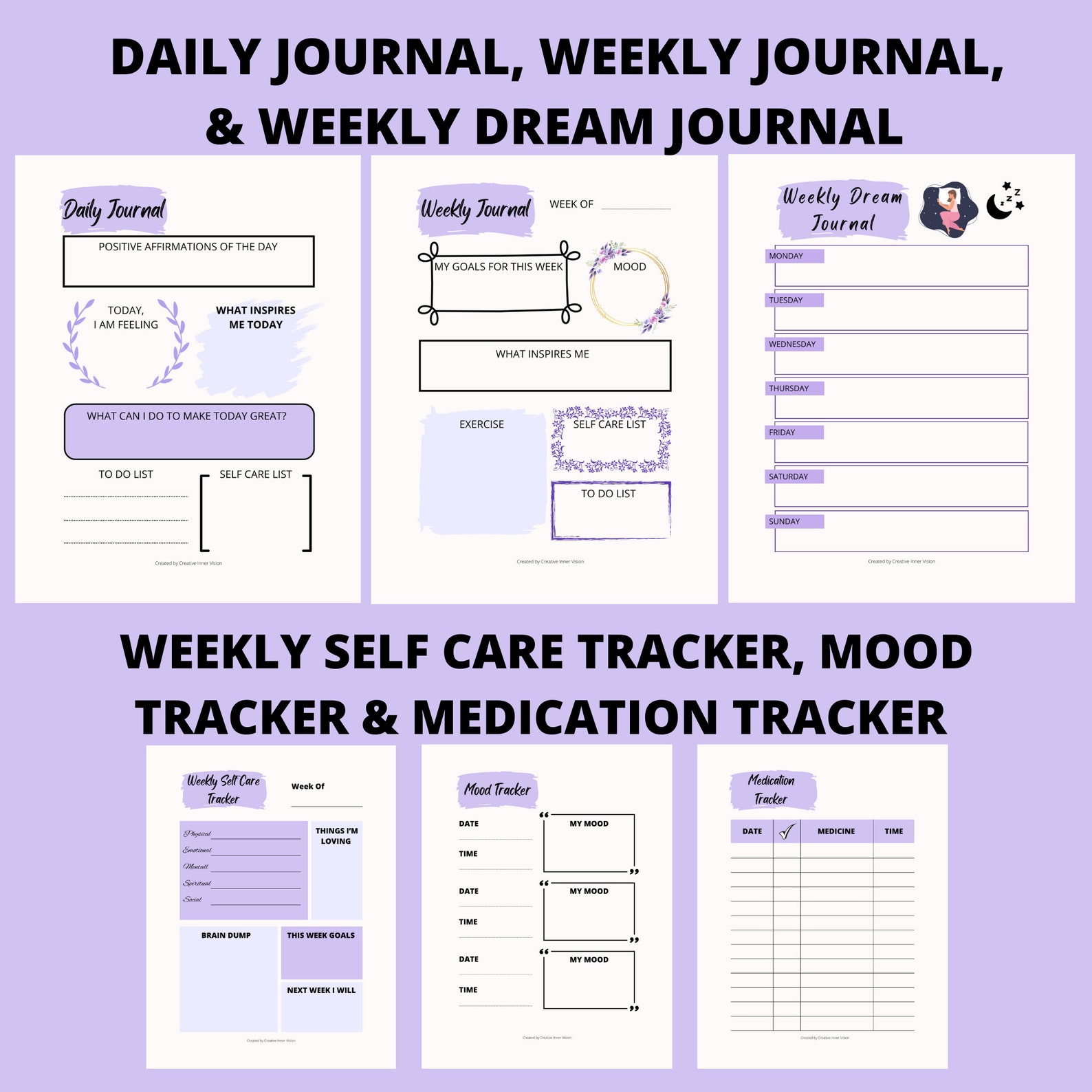 Self Care Journal Printable, Wellness Journal, Self Love Journal, Self ...