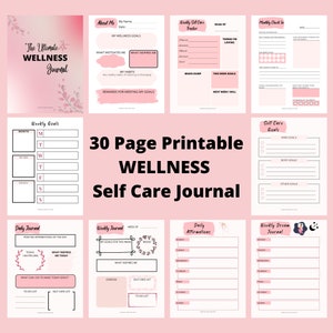 Self Care Journal Printable, Wellness Journal, Self Love Journal, Self ...