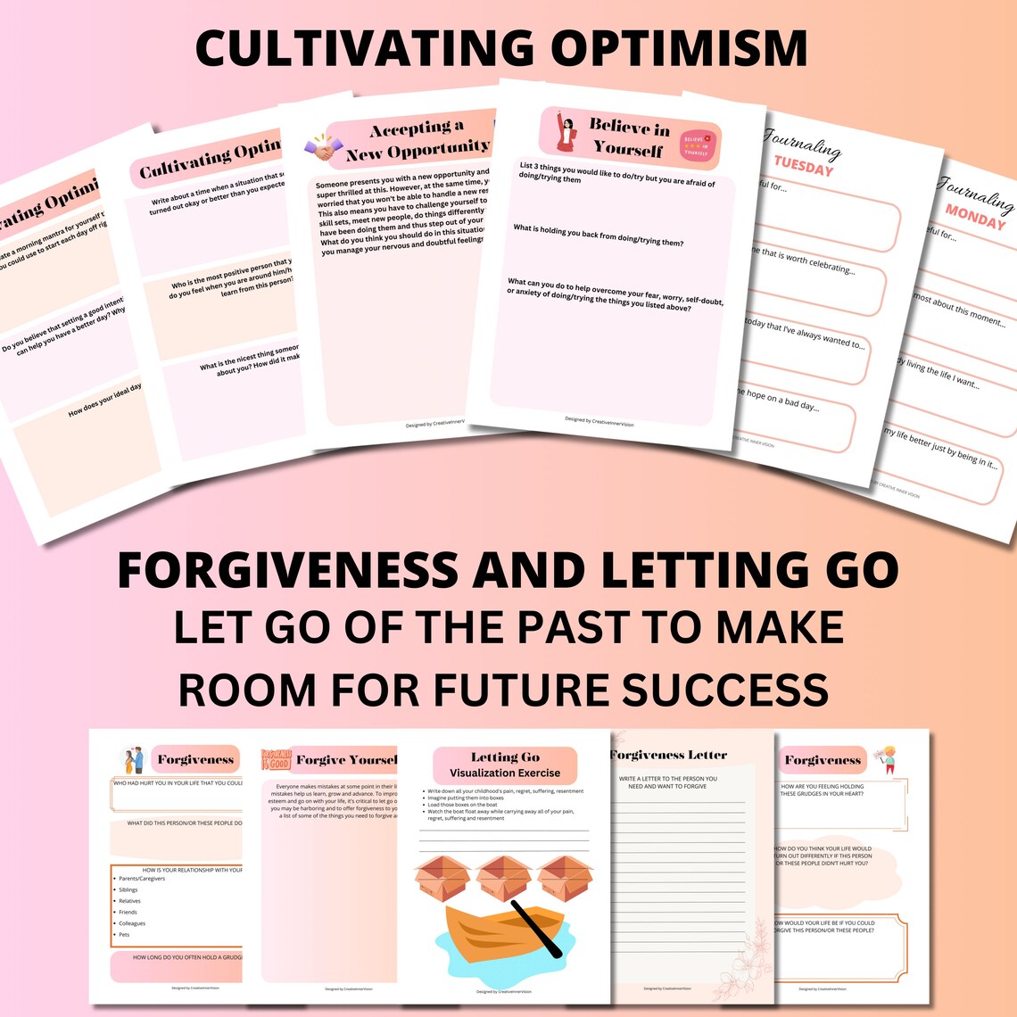 Growth Mindset Bundle Worksheets, Growth Mindset Workbook & Journal ...