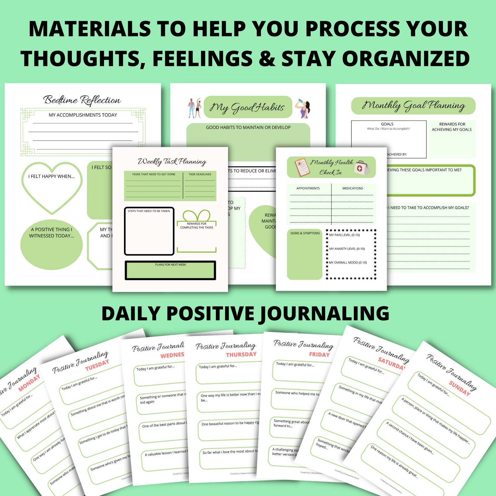 CBT Anxiety Journal Printable, Manage Worries Workbook, Anxiety ...