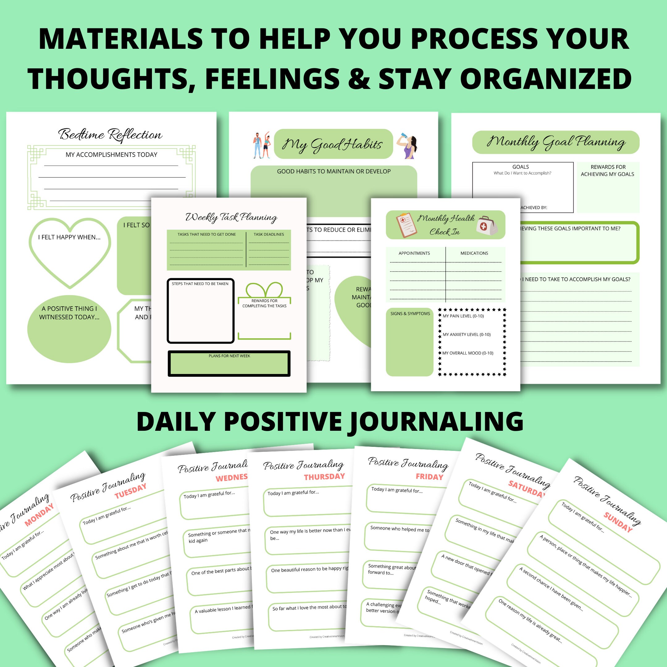 CBT Anxiety Journal Printable, Manage Worries Workbook, Anxiety ...