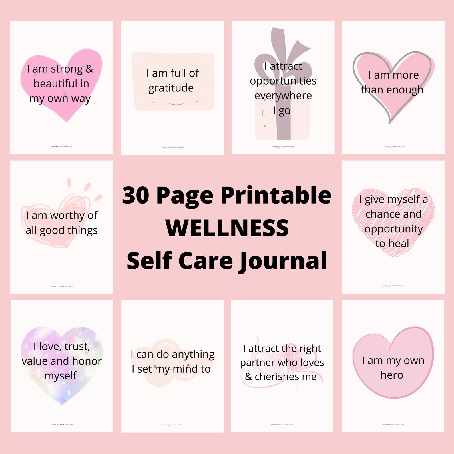 Self Care Journal Printable, Wellness Journal, Self Love Journal, Self ...