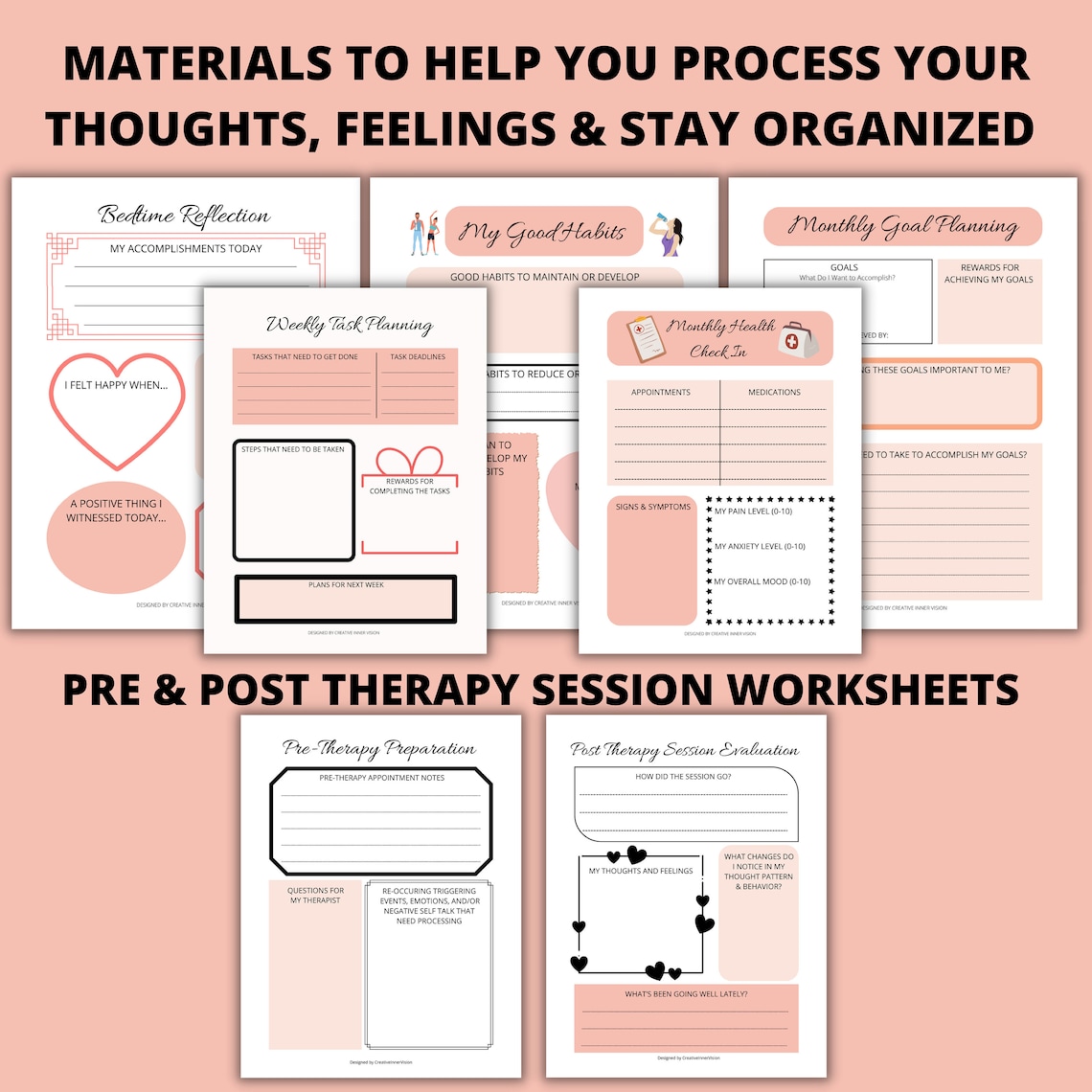 Trauma/ptsd Processing Workbook Journal Printable CBT Anxiety - Etsy