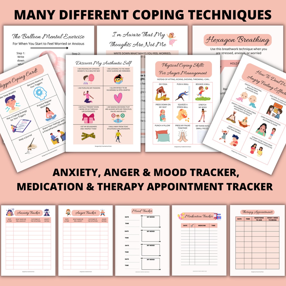 Trauma/ptsd Processing Workbook Journal Printable, CBT Anxiety Workbook ...