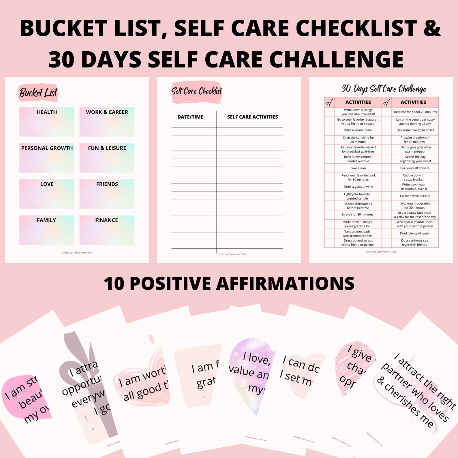 Self Care Journal Printable, Wellness Journal, Self Love Journal, Self ...