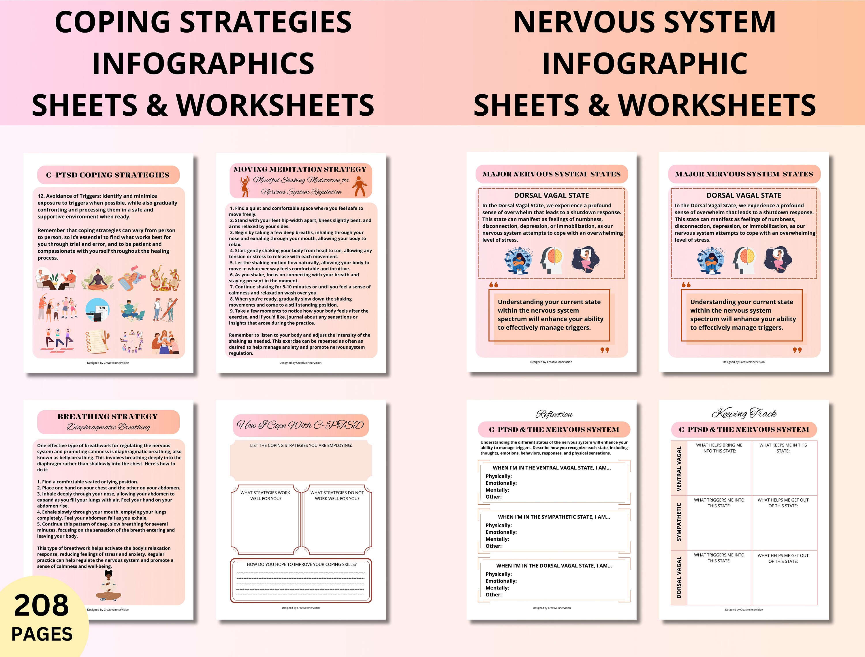 Trauma/ptsd, CPTSD Workbook Journal Printable, CBT Anxiety Workbook ...