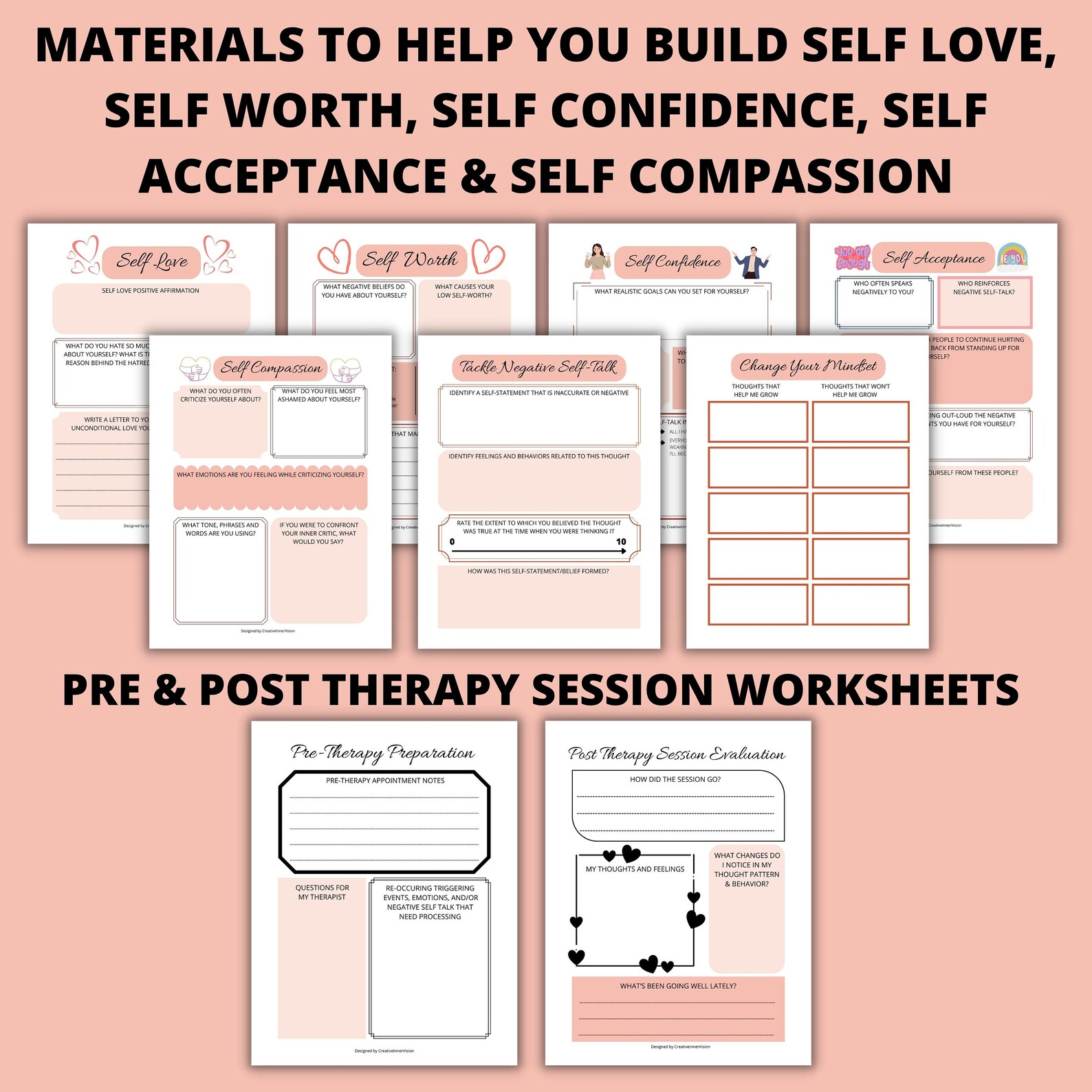 ADHD Planner Printable, ADHD Workbook and Journal, CBT Anxiety ...