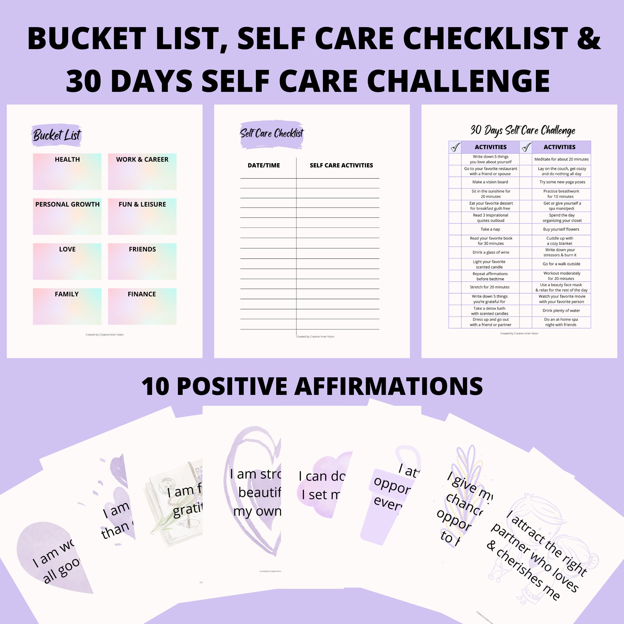 Self Care Journal Printable, Wellness Journal, Self Love Journal, Self ...