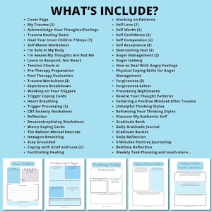 Trauma/ptsd Processing Workbook Journal Printable, CBT Anxiety Workbook ...